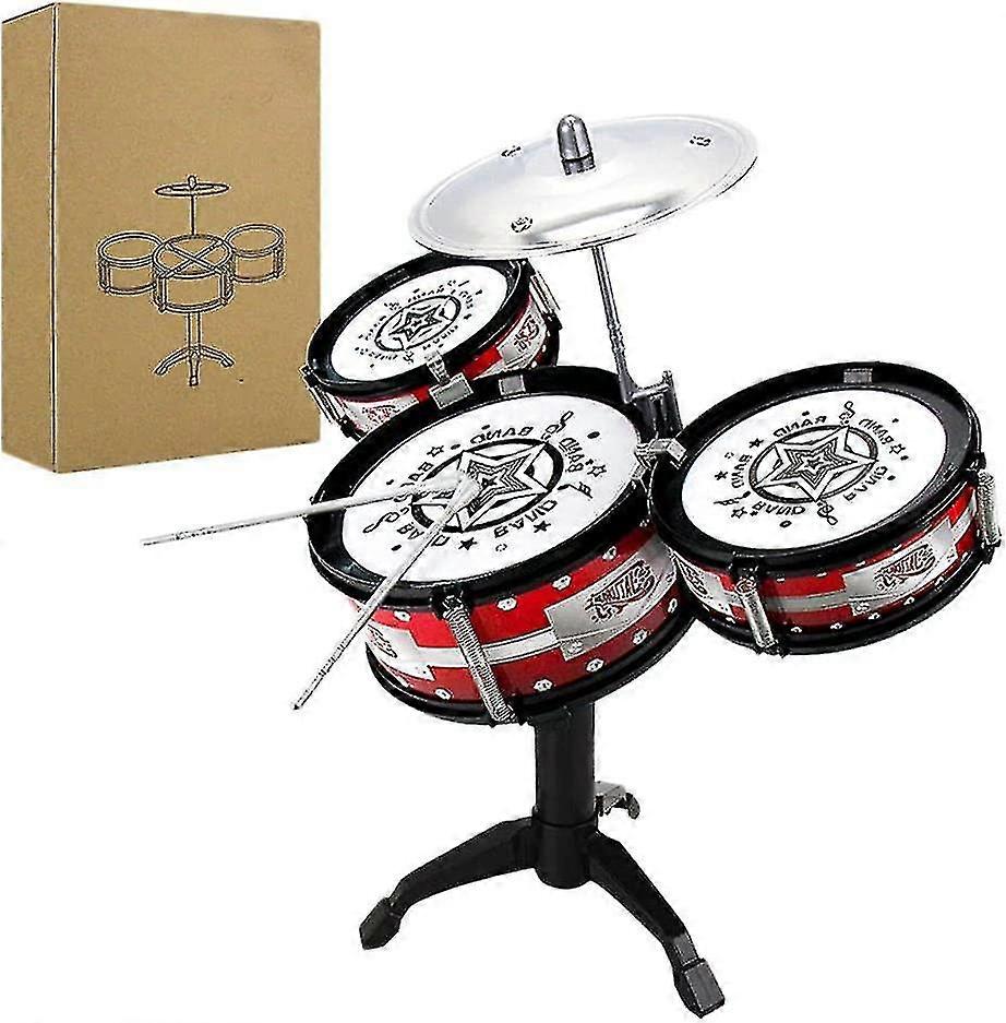 Junior Drum Set Mini Percussion Set Drum Set With 3 Drums Kids ...