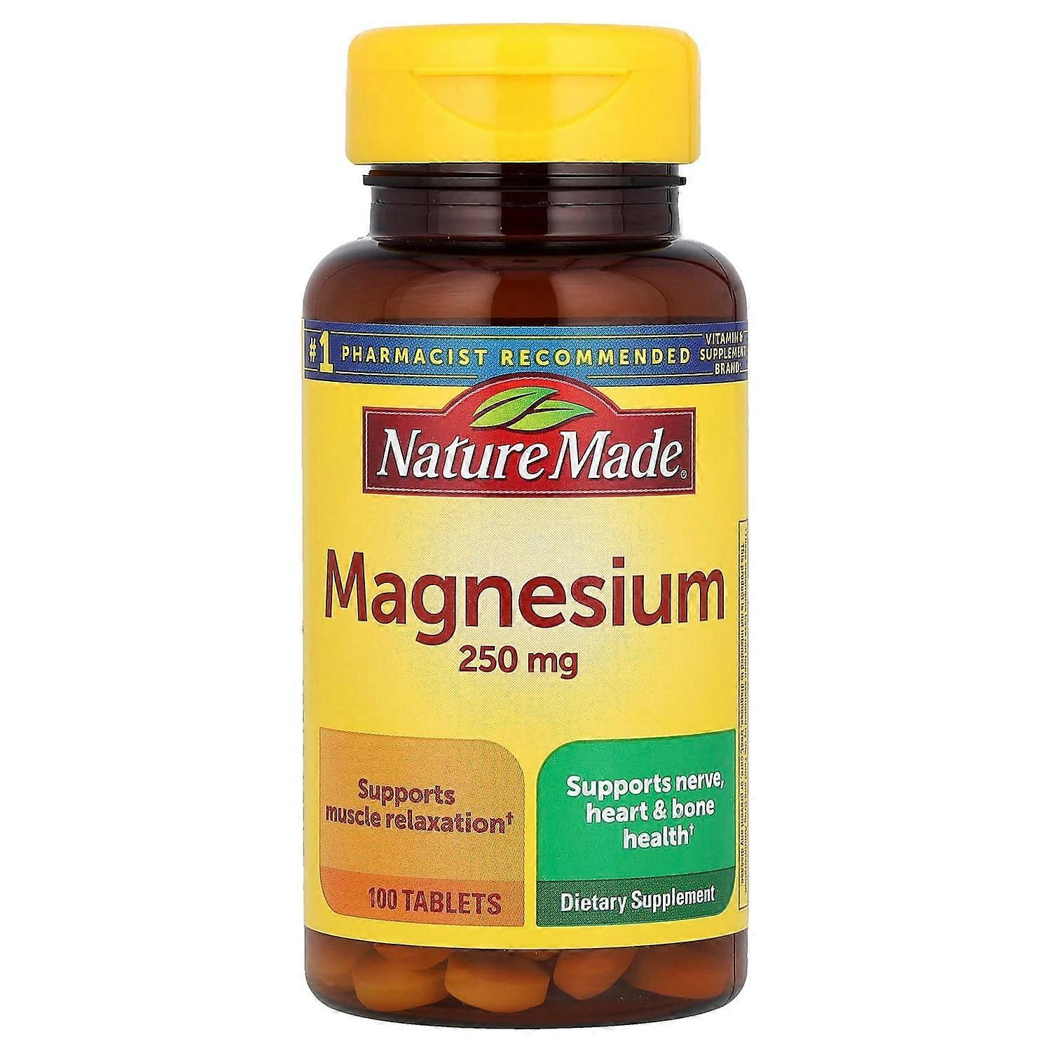 Nature Made, Magnesium, 250 mg, 100 Tablets | Fruugo US