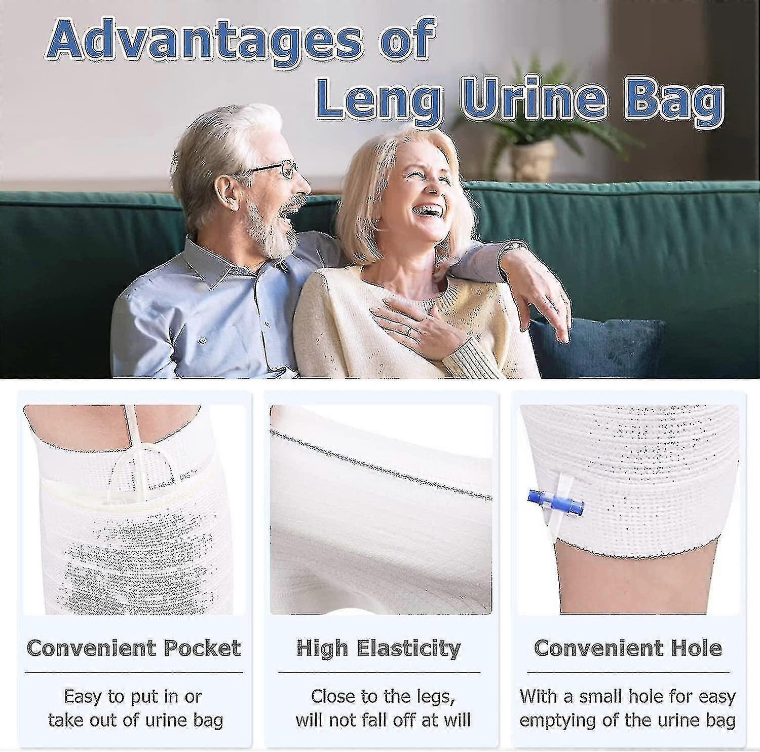 Catheter Leg Bag Washable And Reusable Catheter Leg Bag Holder (2 ...