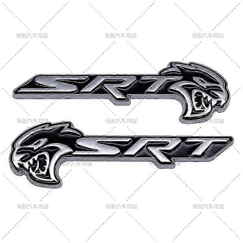 3D Metal Srt Hellcat Stickers Car Front Grill Emblem Demon Badge For ...