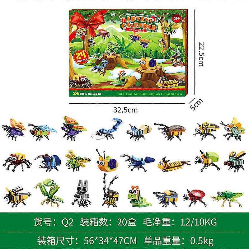 Christmas Advent Calendar Hand-torn Blind Box Building Blocks DIY ...