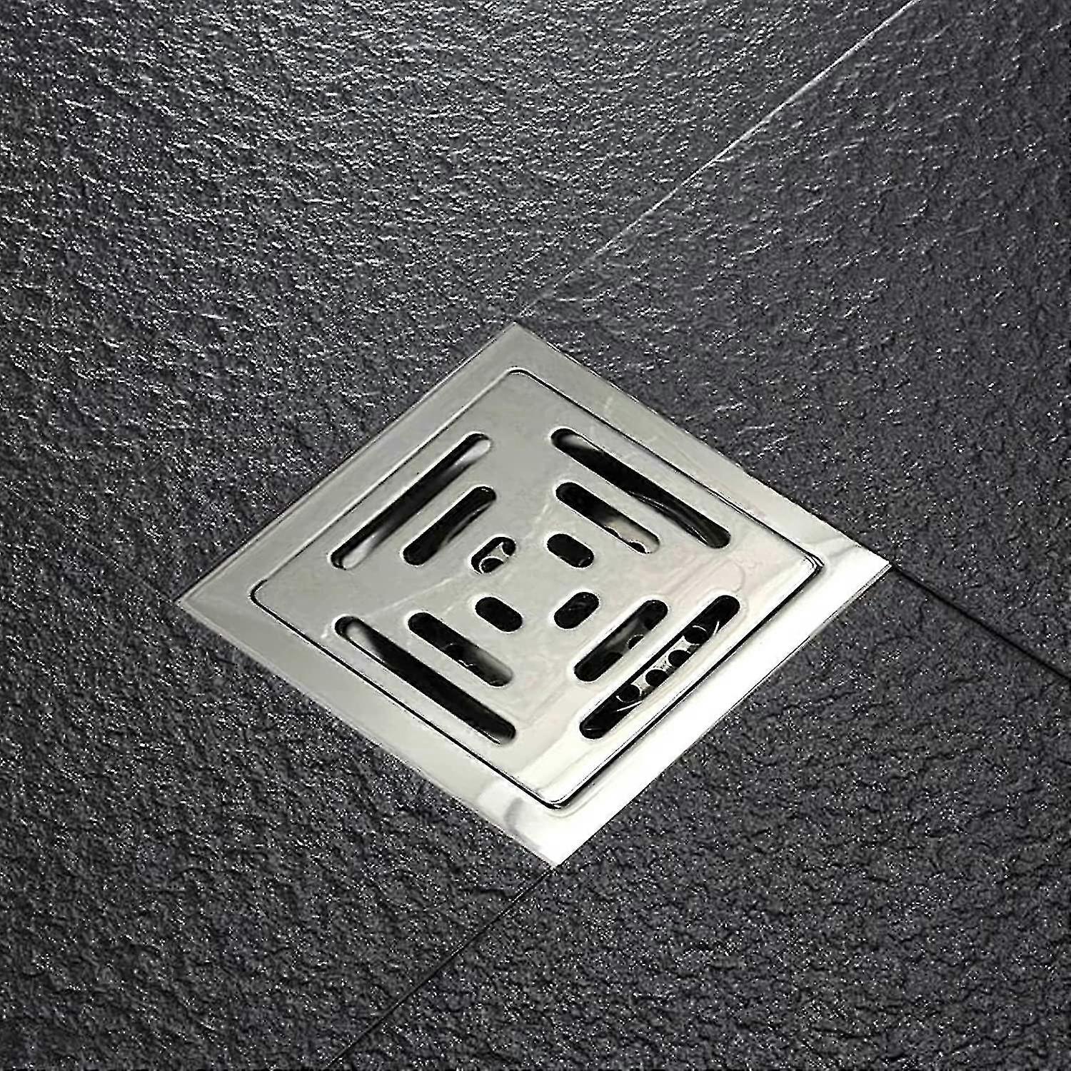 Thick Stainless Steel Floor Drain Square Shower Drain Anti Odor Square ...