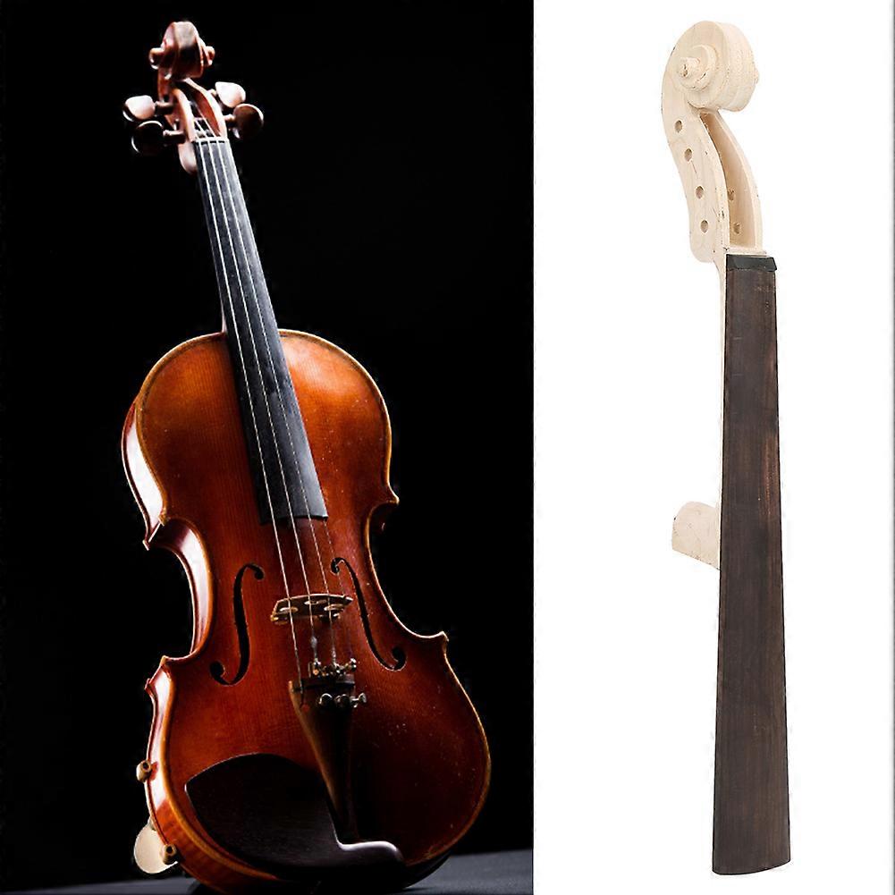 Violin Neck Maple with Ebony Fingerboard Black 4/4 Musical Instrument ...