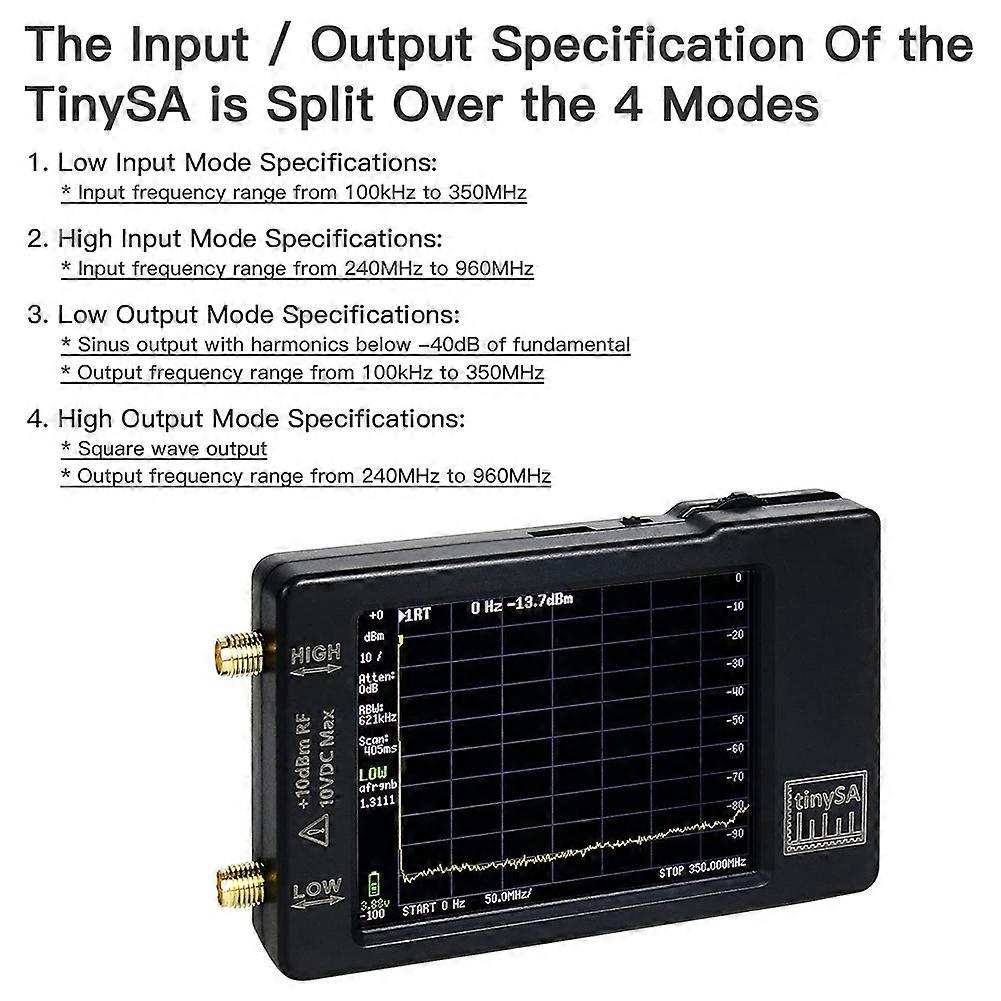 Spectrum Analyzer, Handheld RF Spectrum Analyzer 2.8 Inch Display Built ...