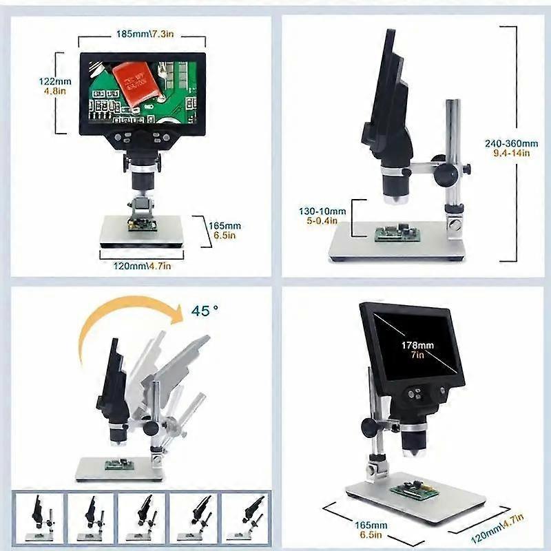 Digital Electron Microscope 7-inch High-definition Display 1200 Times ...