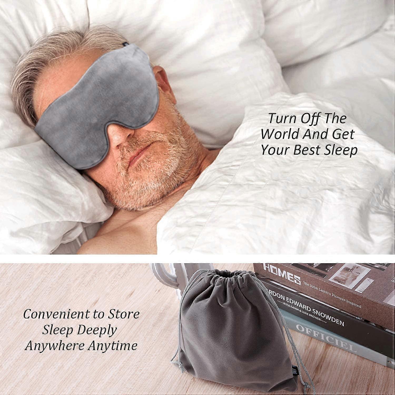 Weighted Sleep Eye Mask,Heatable and Freezable Weighted Eye Pillow for ...
