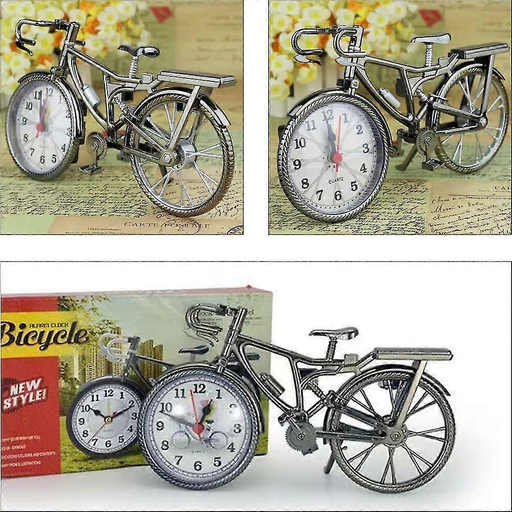 Alarm Clock Bicycle Clock Retro Desk Clock for Decoration and Setting ...