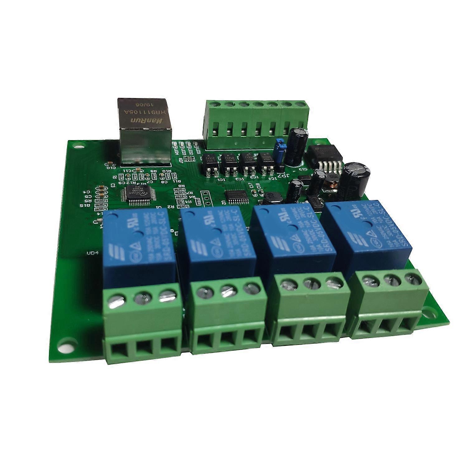 LAN Ethernet RJ45 TCP/IP WEB Remote Control Board with 4 Channels Relay UDP W5500 Networking ...
