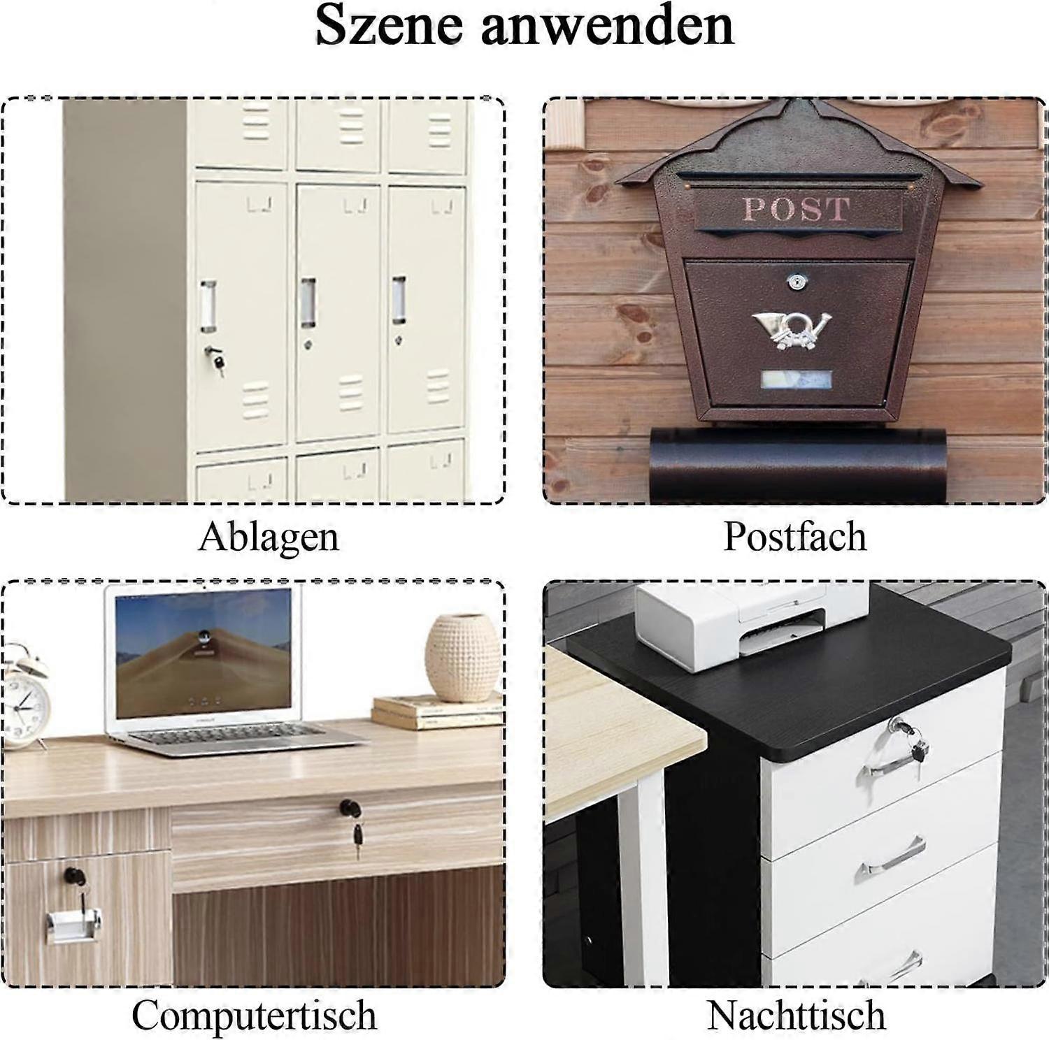 Lock for Mailbox, Cabinet Lock Comes with 5 Different Lock Plates ...