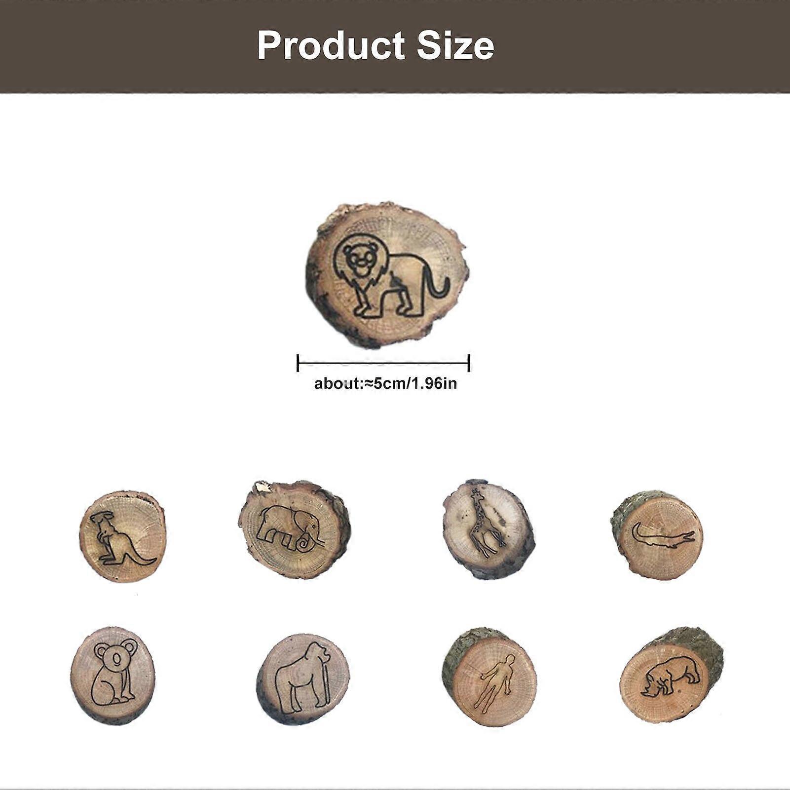 Animal Footprint Stamp Tracks Stamps Creative Wooden Playdough Animals ...