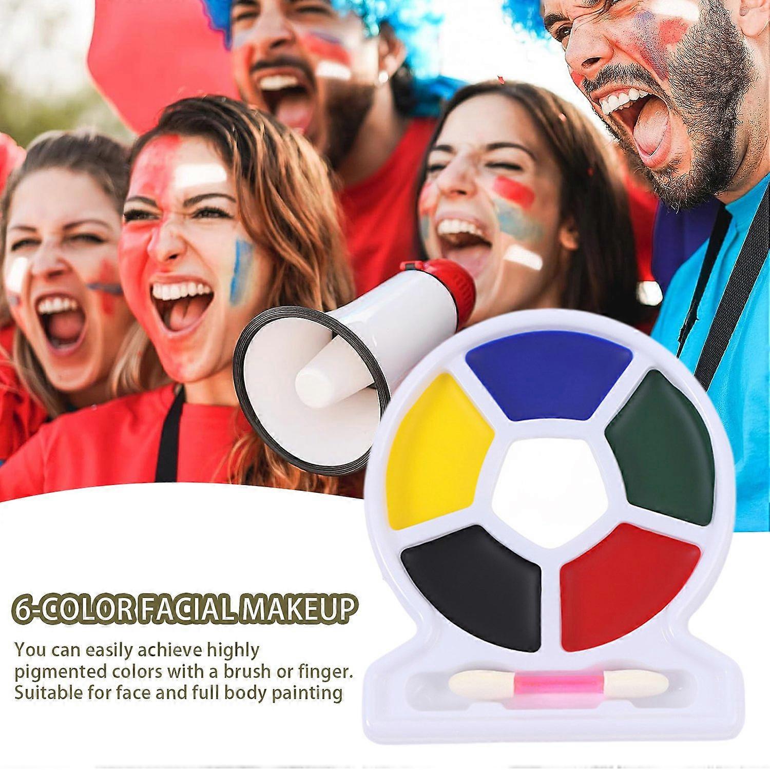 Color Palette Football Shape 6 Colors Water Based Face Body Paint ...