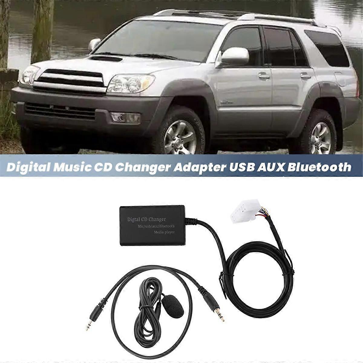(5+7)Pin Car Digital Music CD Changer Adapter USB AUX Bluetooth Music ...