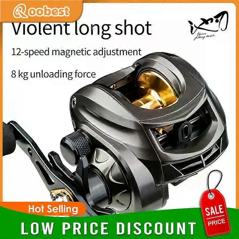 Piscifun Alijoz 300 Low Profile Baitcasting Reel 15KG Max Drag 8+1 Bearings Aluminum Frame ...