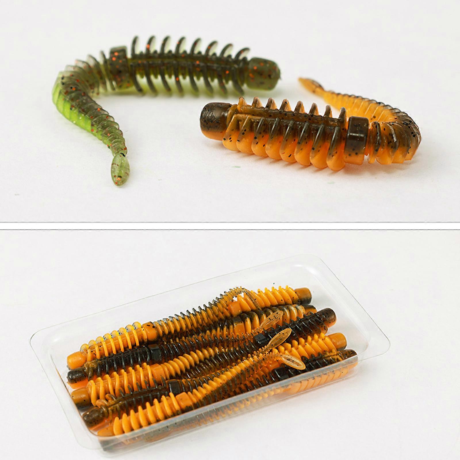 10pcs Soft Lures Worm Artificial Baits Wobblers 8.5/7.5/6.5cm Floating ...