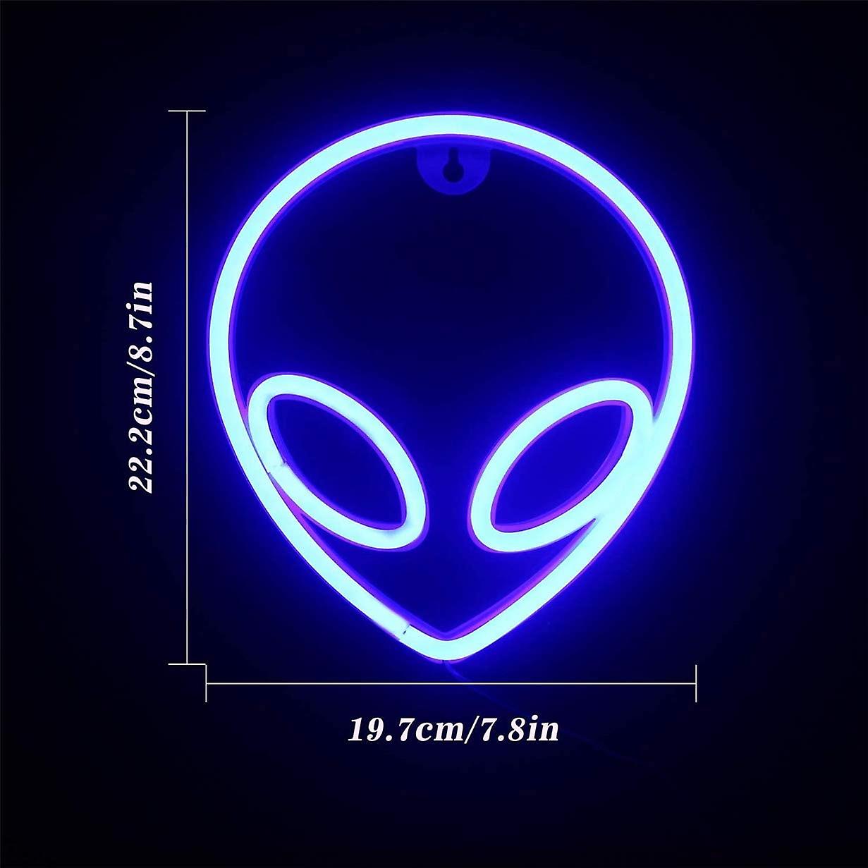 Alien Neon Light Led Neon Signs Blue Neon Sign For Kids Room Bedroom ...