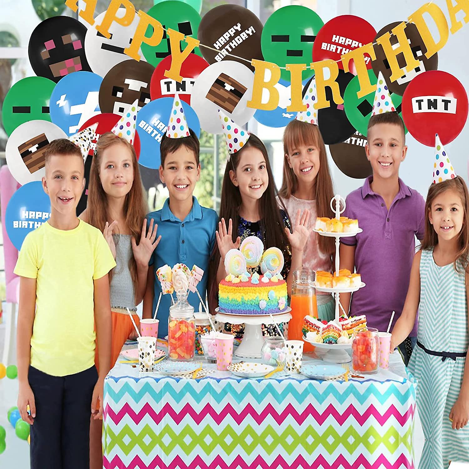 48 stuks pixel miner crafting stijl gamer verjaardagsfeest ballonnen ...