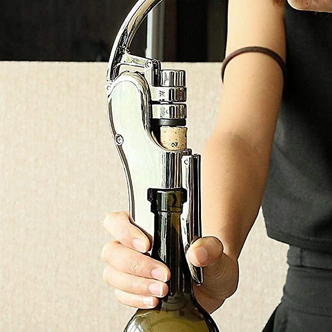 Compact Wine Corkscrew With Lever And Foil Knife | Fruugo UK