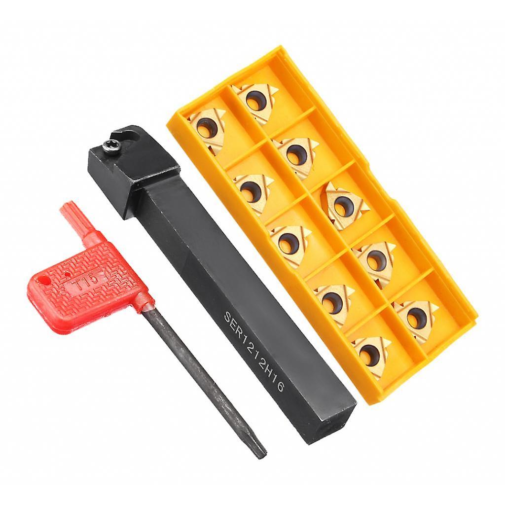 SER1212H16 Lathe Turning Tool Holder+10p 16ER AG60 threading carbide ...