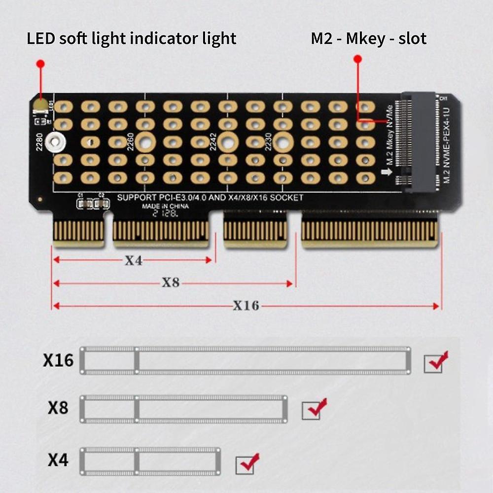 M2 Nvme Adapter Card M2 Ssd Nvme To Pcie 4.0 X4 Riser Card | Fruugo AU