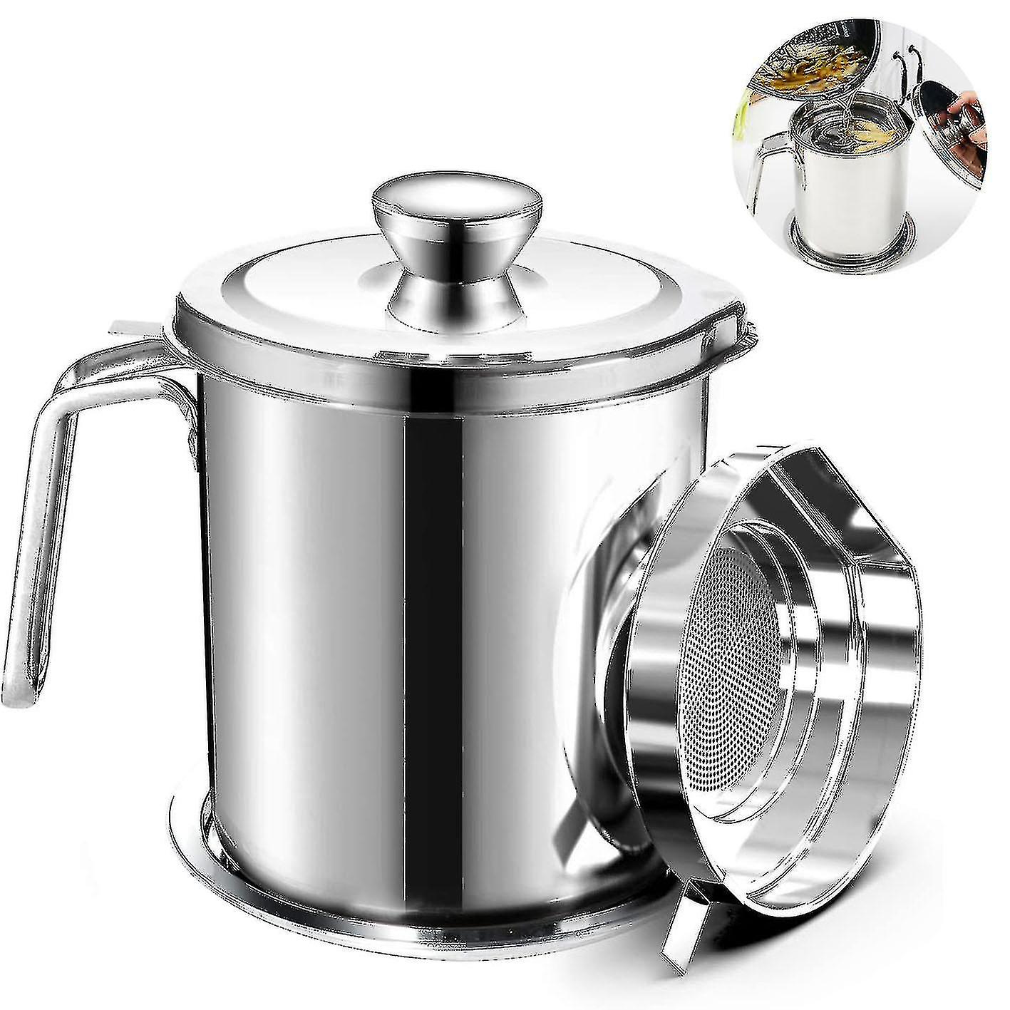 Oil Sieve Pot Fat Can Oil Supply Can Container For Deep-frying Oil ...