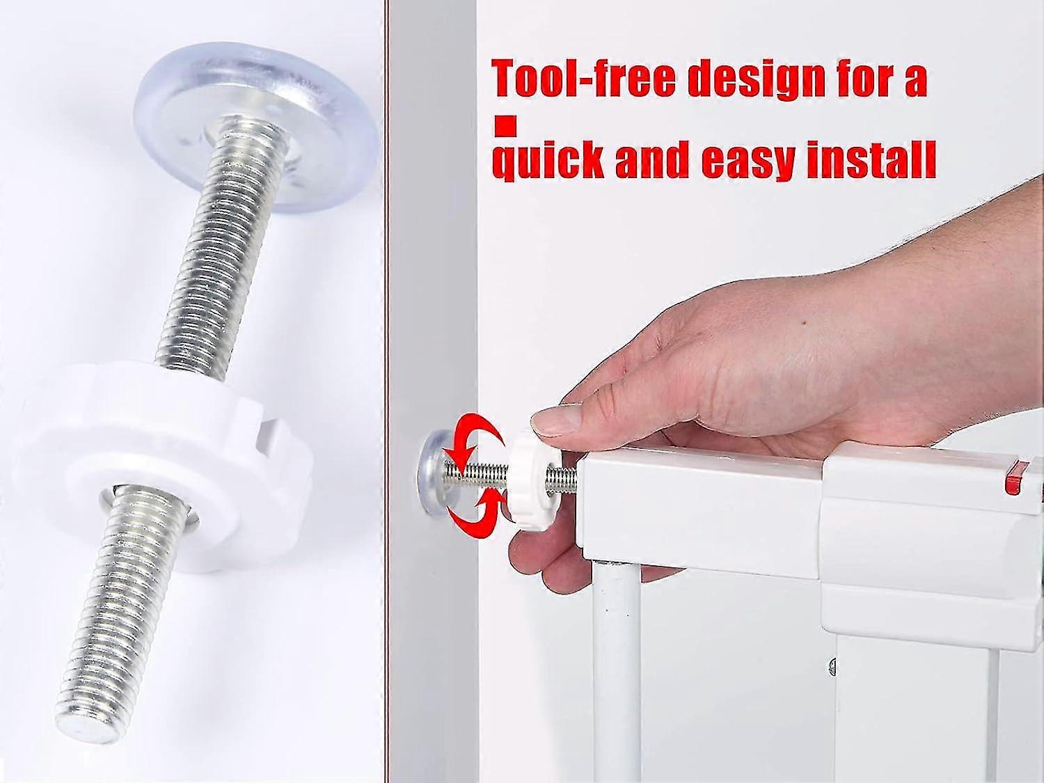 4 Pack Pressure Mounted Boltskit For Baby Gate Pet Dog Wall Protector ...