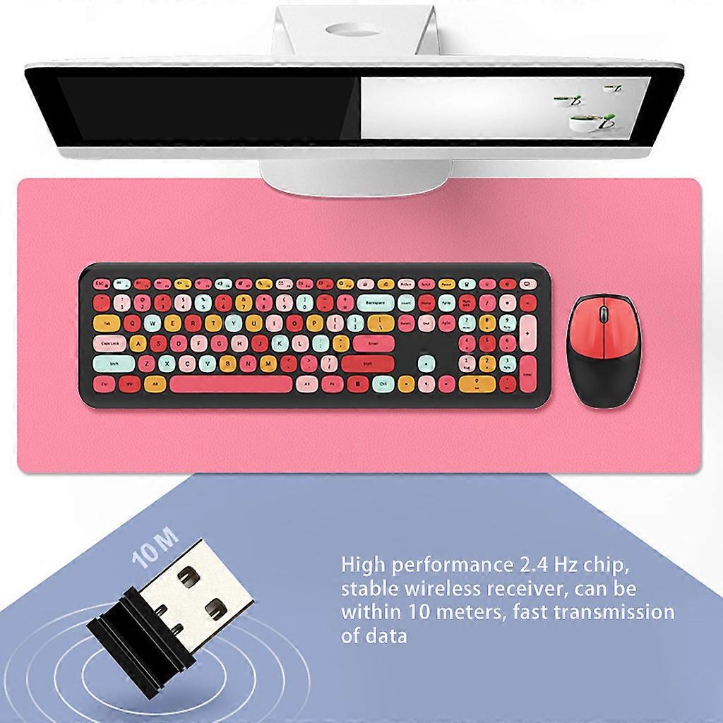 Jelly Comb 2.4G Keyboard Mouse Combo USB Full-Sized Cute 110 Keys ...