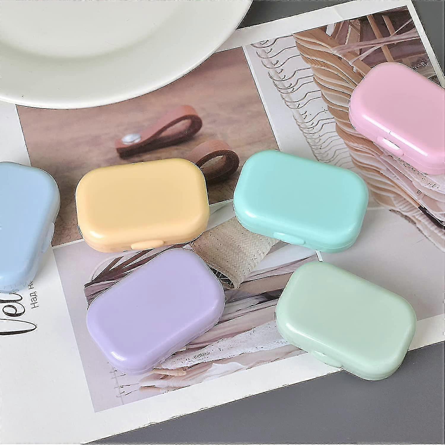 6pcs Contact Lens Case, Contact Lens Storage Box With Mirror, Color ...