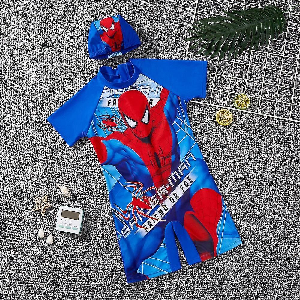 Boys Kids Spiderman Batman 3d Print One Piece Swimsuits Super Hero ...