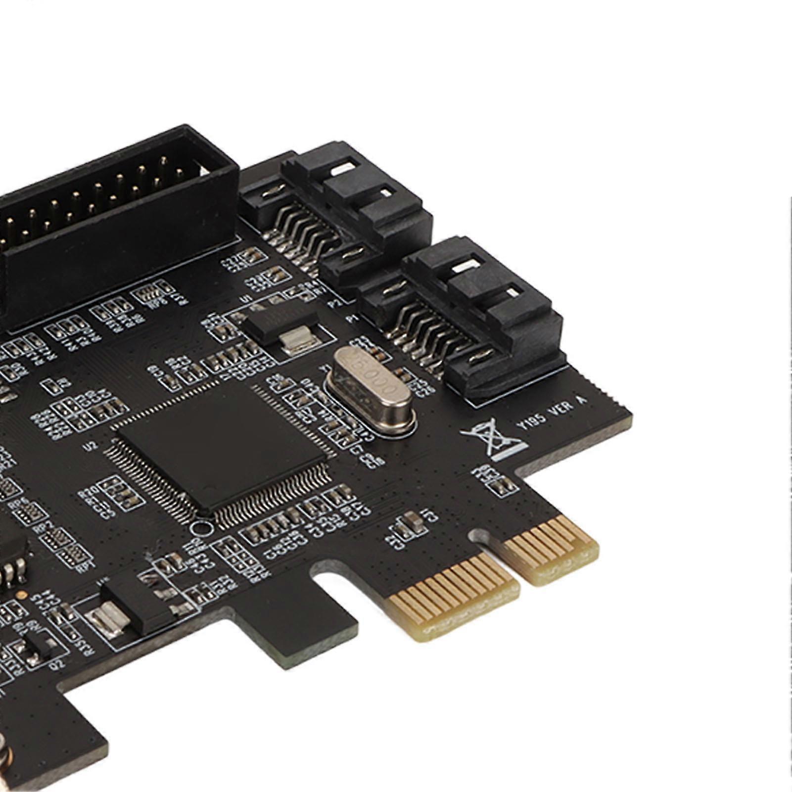 PCIe 2.0 SATA Card 2 Ports 40pin Interface 6.0 Gbps 3.0 Gbps 1.5 Gbps ...