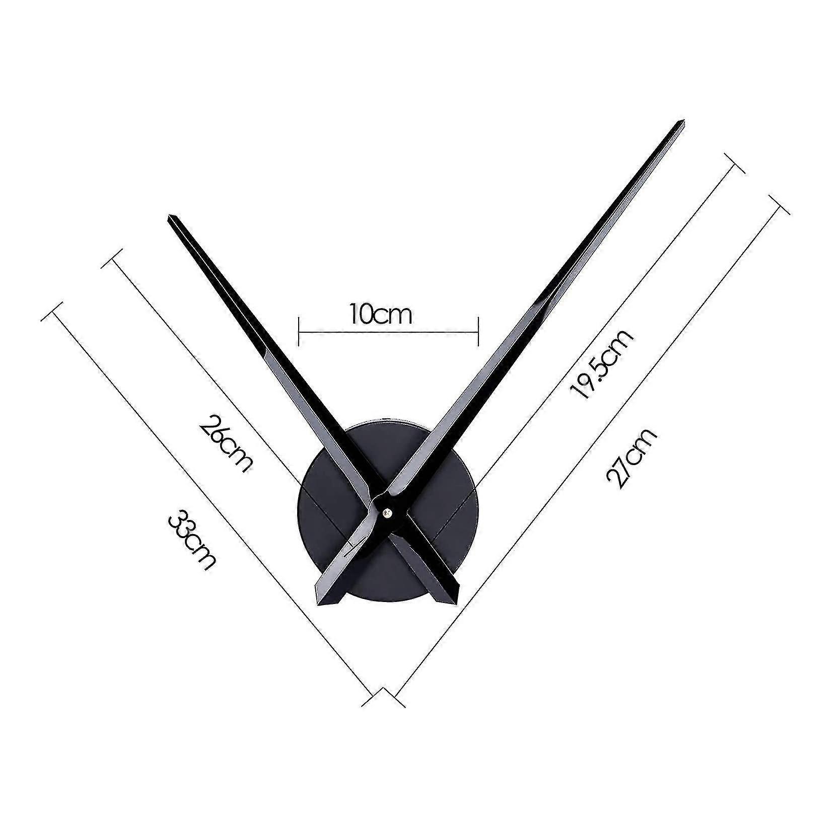 3d Clock Hands,diy Large Clock Movement Mechanism Needles Part,black ...
