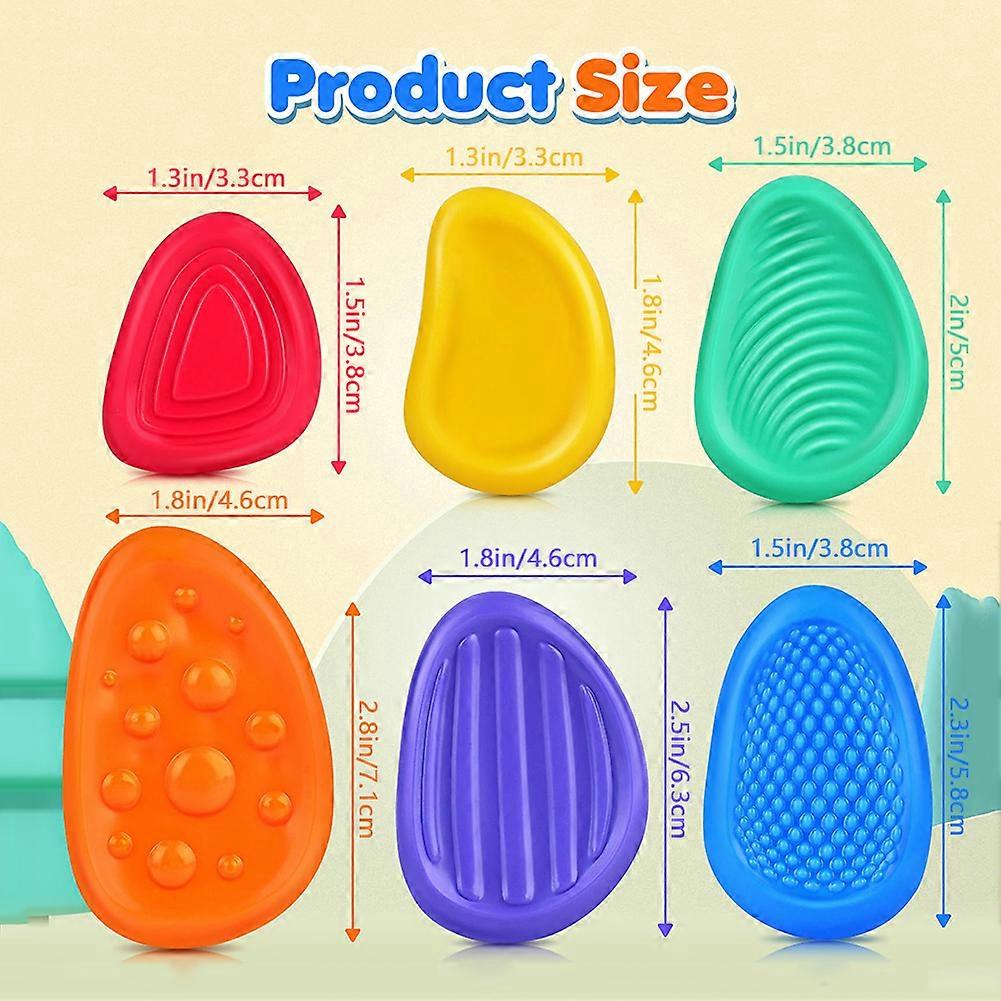 6Pcs/Set Sensory Stone Adults Fidgets Sensory Stone for Home Travel ...