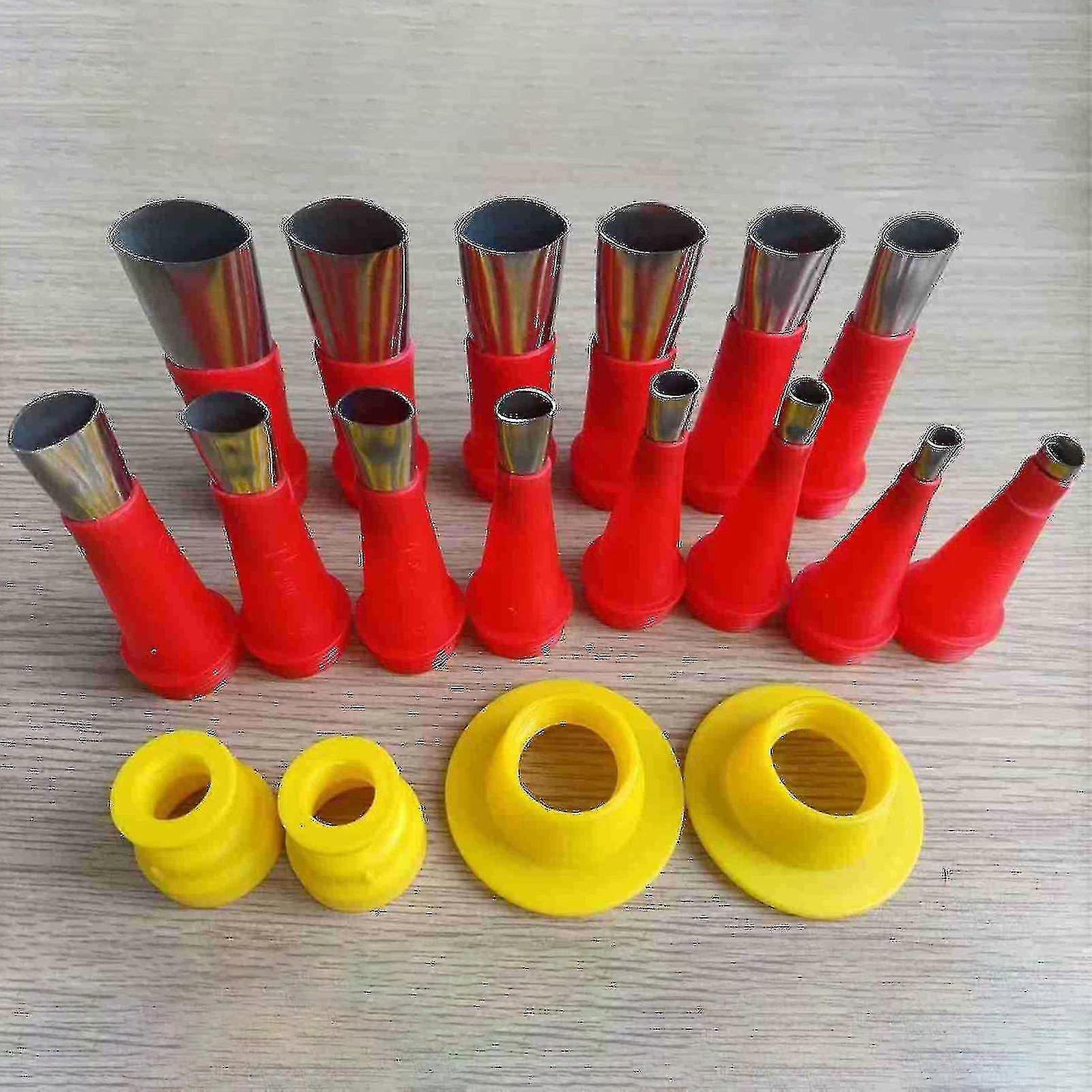 22pcs Stainless Steel Caulk Nozzle Applicator Reusable With Base ...