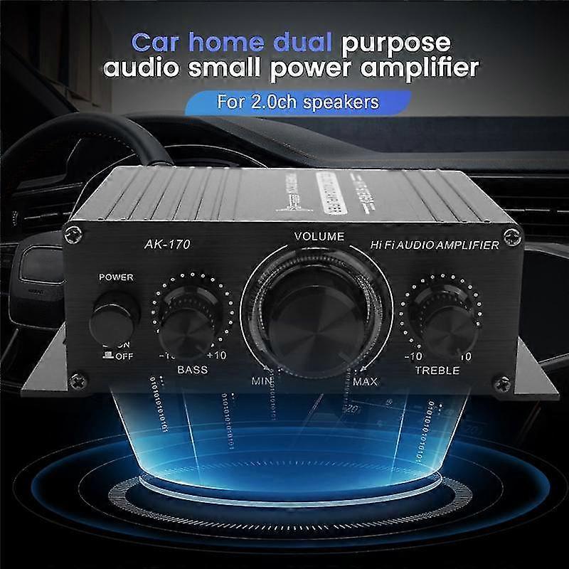 12V Mini Audio Power Car Amplifier Digital Audio Receiver AMP Dual ...