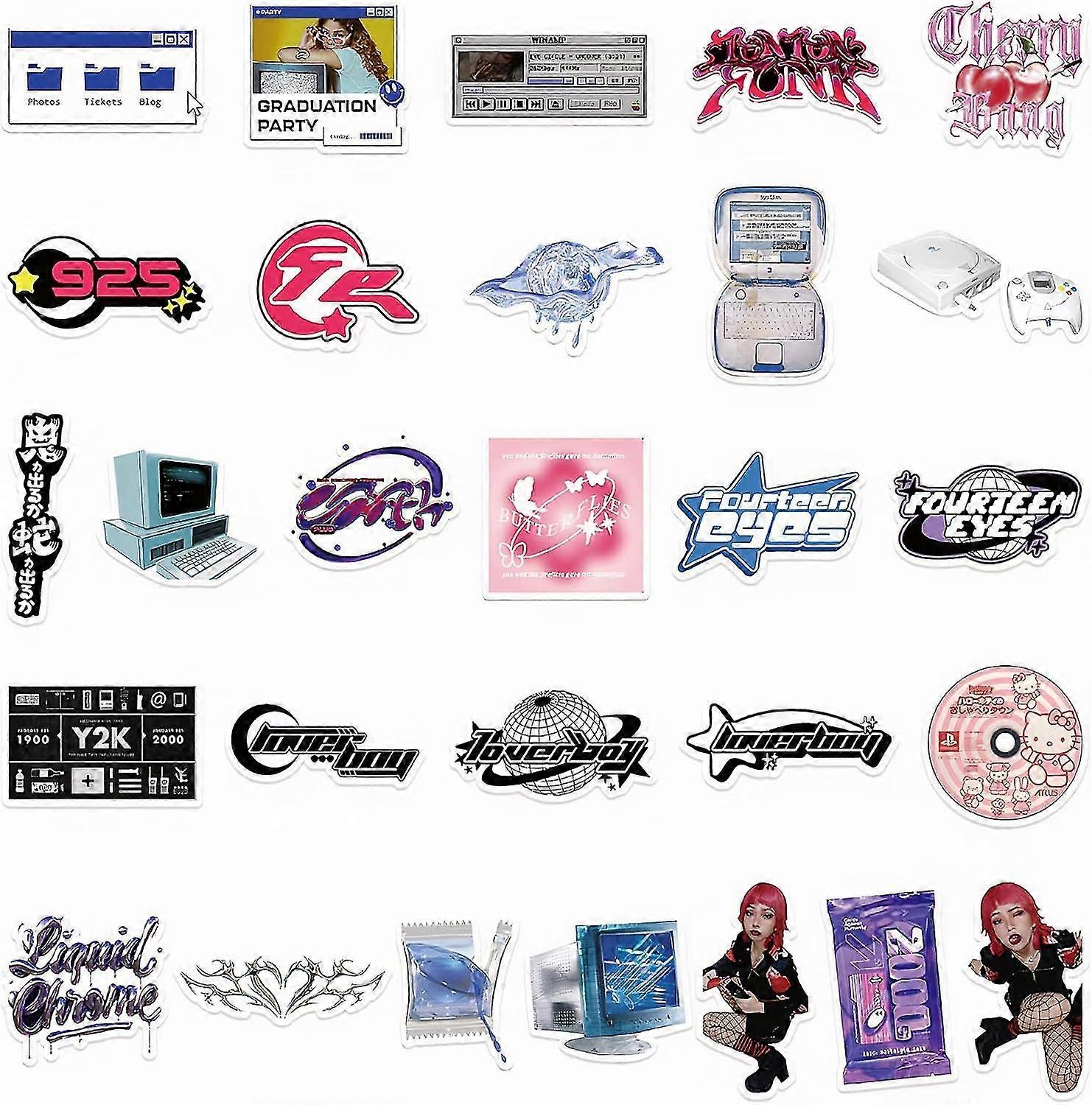 50pcs Cool Y2k Stickers, Classic Cute Stickers For Teens, 80s 90s 2000s ...
