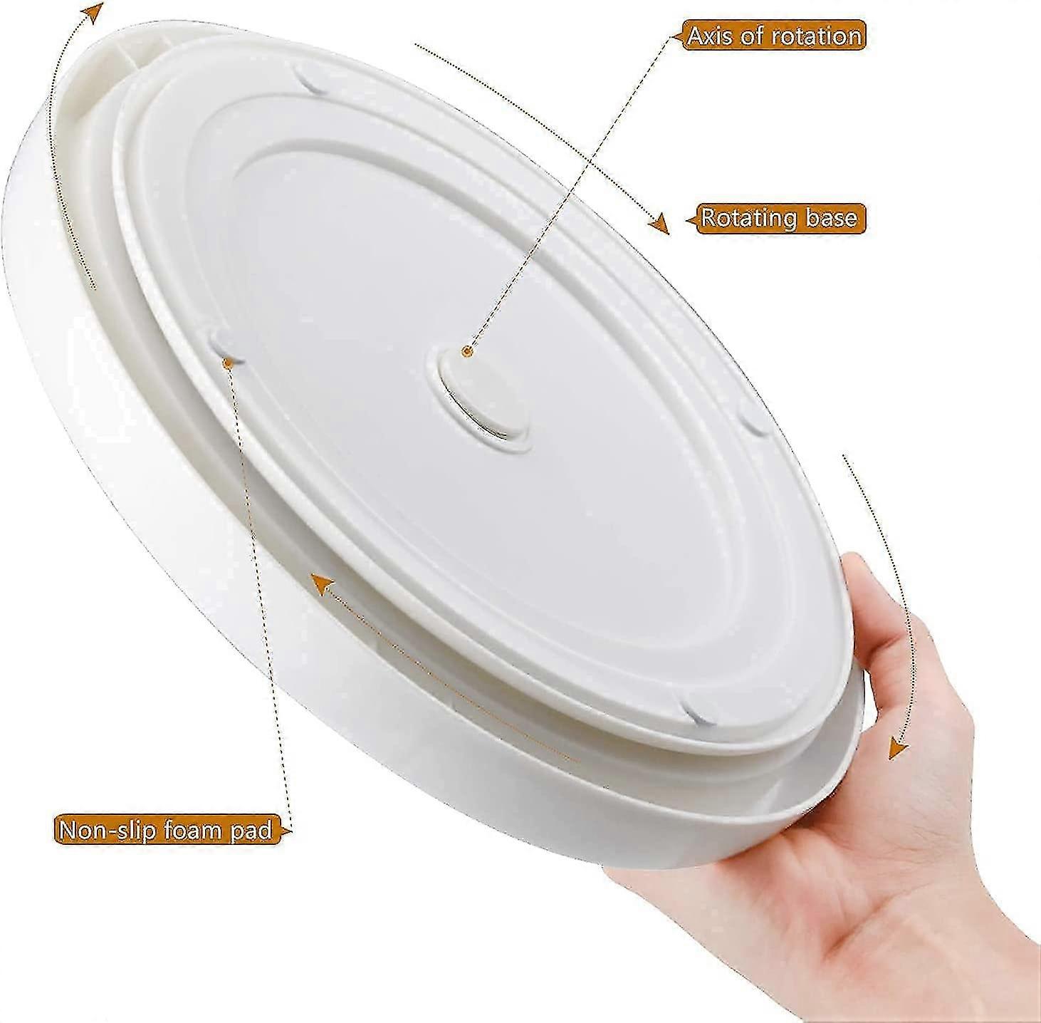 Plastic Revolving Spice Tray Condiments Kitchen Storage, Round Tray ...
