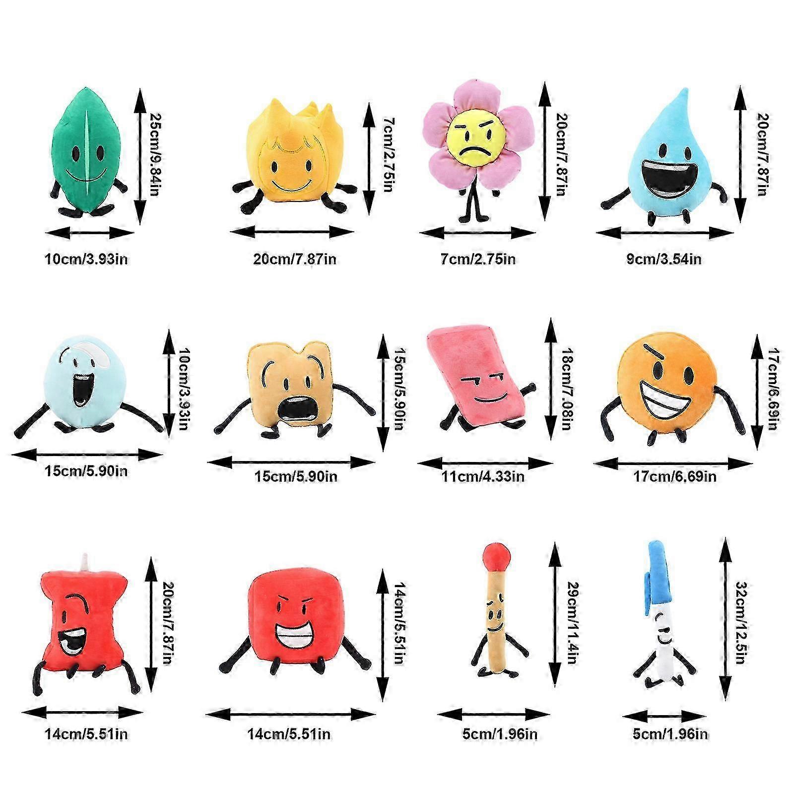 Battle For Dream Island Plush Bfdi Plushies Plush Toys Cute Soft ...