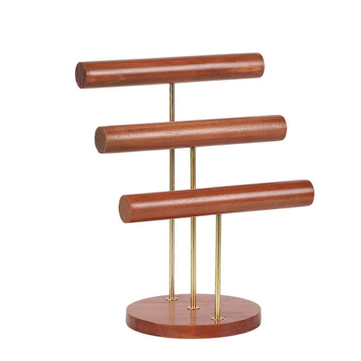 Solid Wood Large Jewelry Rack 3 Tiers Bracelet Display Rack Bracelet ...