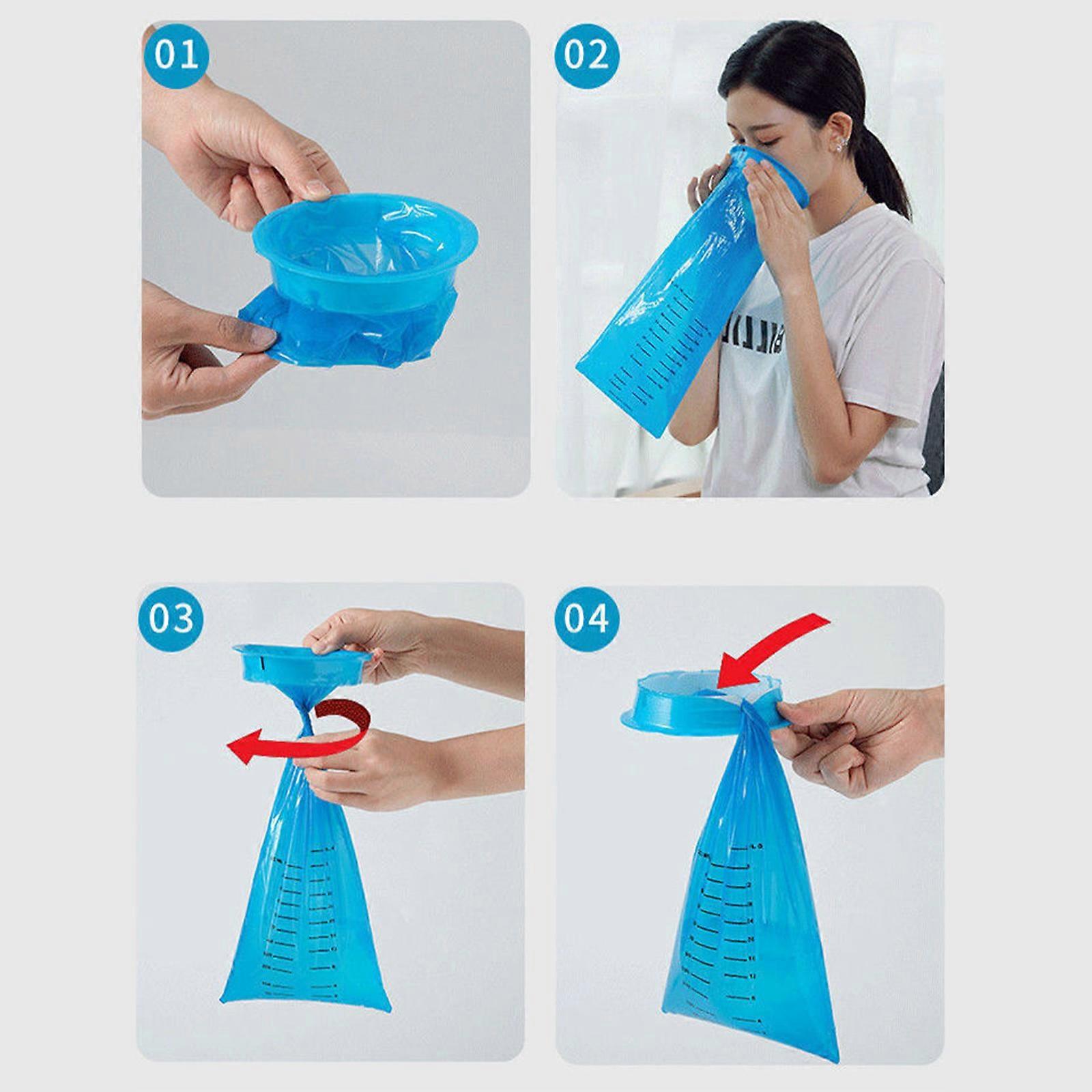 Vomit Bags Disposable, 20 Pack Vomit Bags, 1000ml Barf Bags, Emesis ...