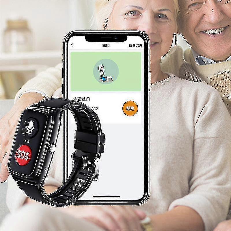 4g Sos Smart Bracelet For Seniors With Gps Info Push Heart Rate ...