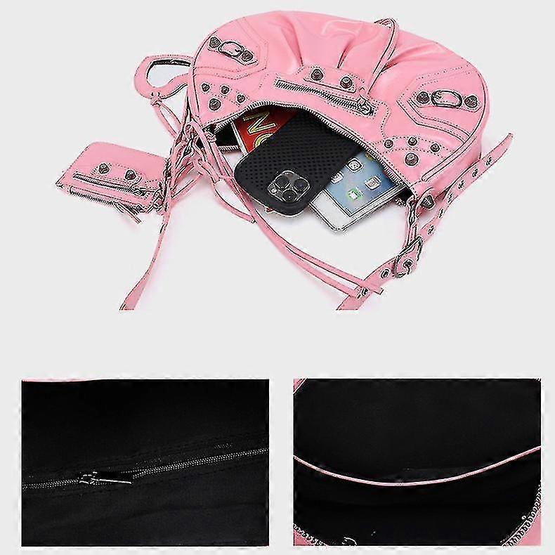 Half Moon Style Rivet Satchels Handbags Crocodile Crossbody Bags ...