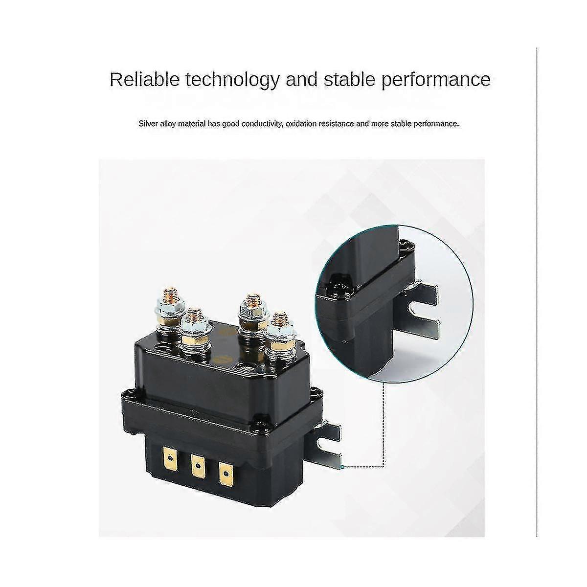 12v Winch Rocker Switch Thumb 250a Solenoid Relay Contactor Winches For ...