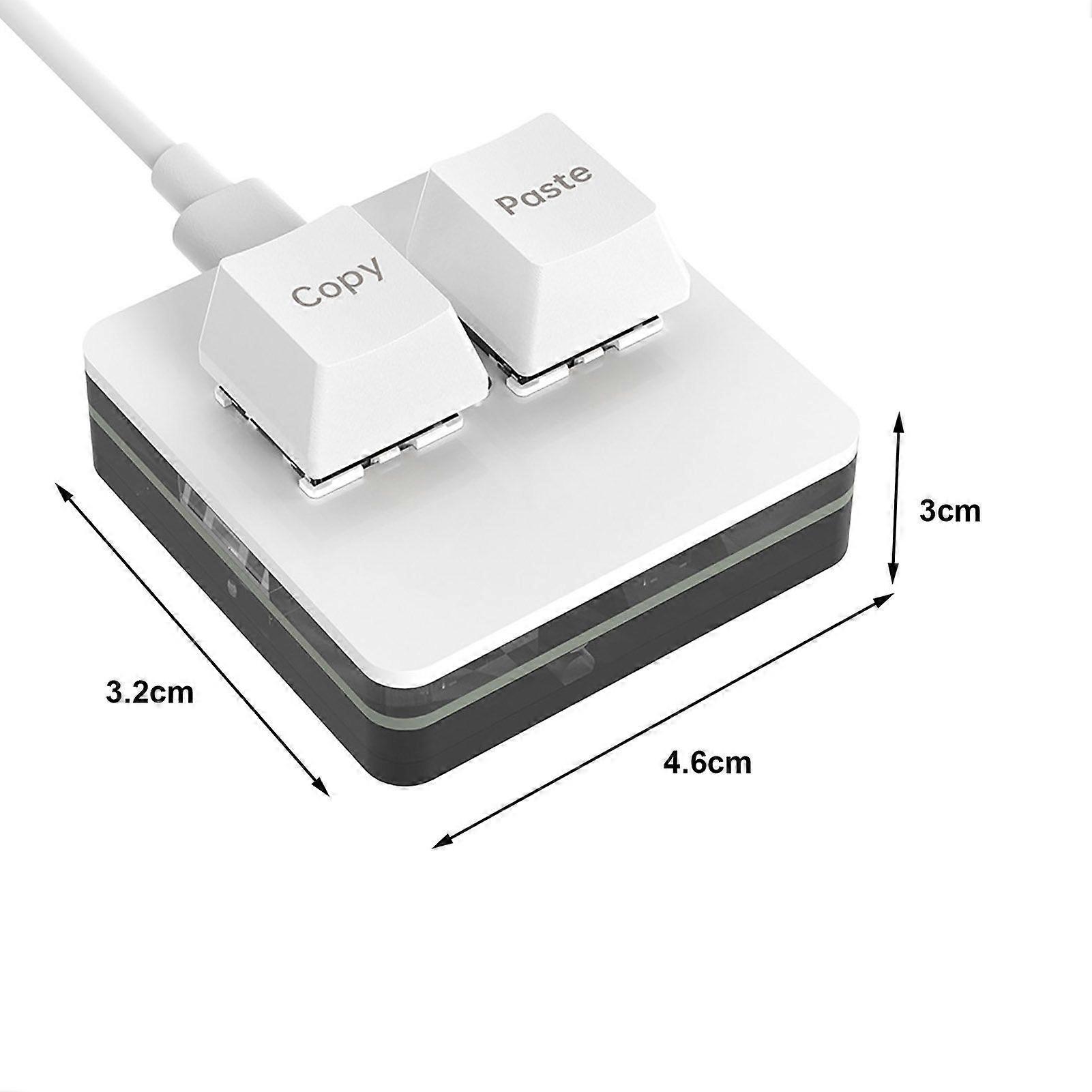 Wired External Copy & Paste Keyboard with Type-C Interface 2 Keys Hot Swappable Mechanical ...