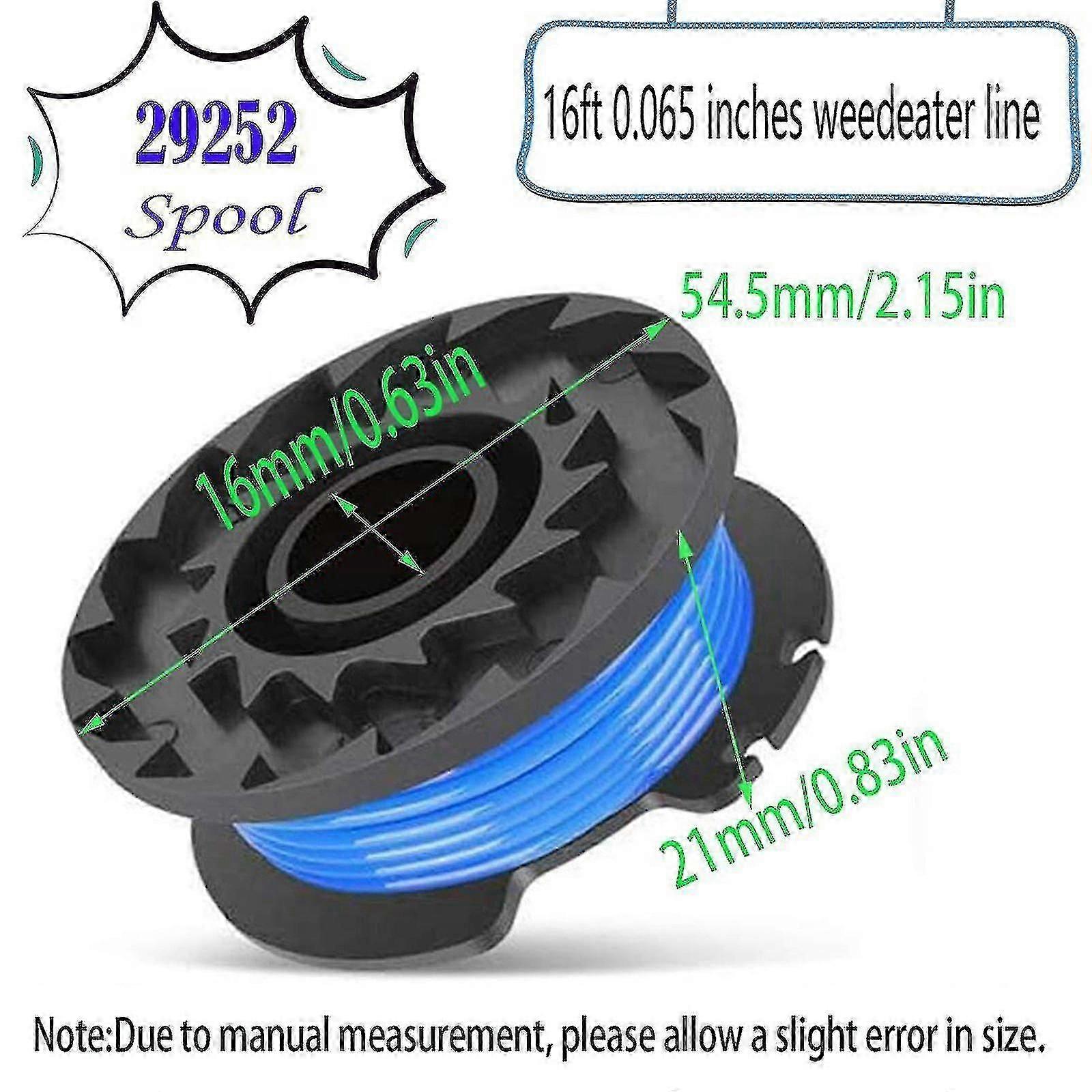 String Trimmer Spool Line For Greenworks 24v 40v 80v (8 Spool, 2 Cap ...