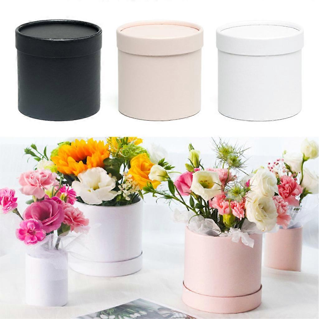 Gaveæske med låg til gave pap blomst gaveæsker cylindrisk emballage ...