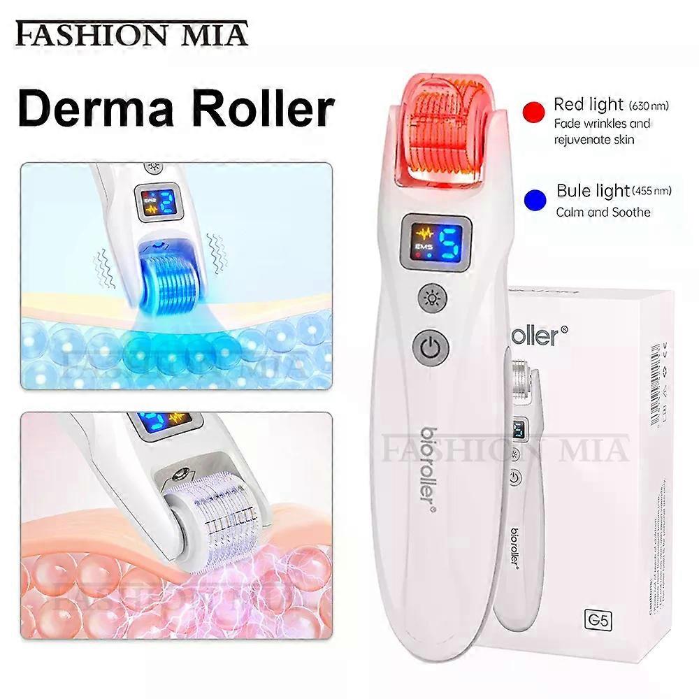 Gaibosi Electric Wireless EMS Titanium Derma Roller Microneedling Bio ...