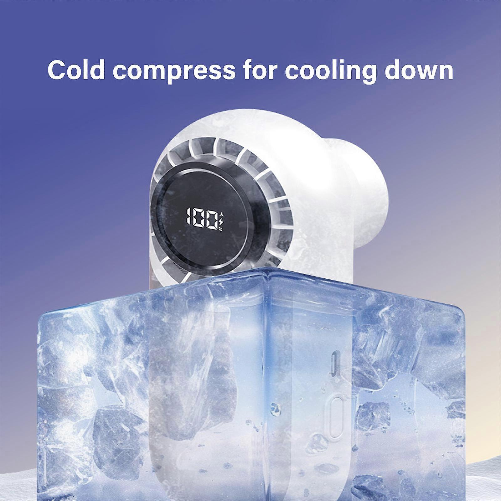 Air Cooling Fan Travel Fan Digital Display Handheld Fan 3600mAh Quiet ...