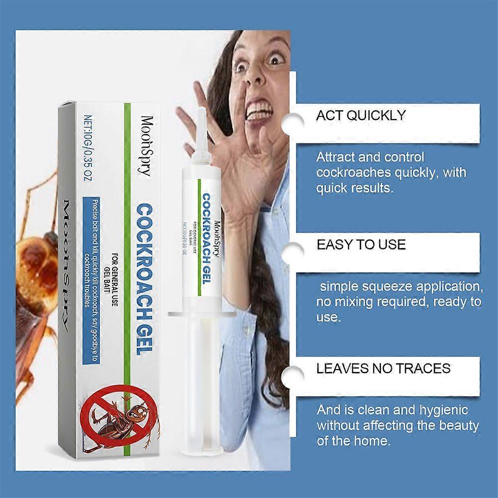 3pcs Cockroach Gel Bait Roach Pest Killer With Plunger Tip For Floor Kitchen Non-toxic | Fruugo UK