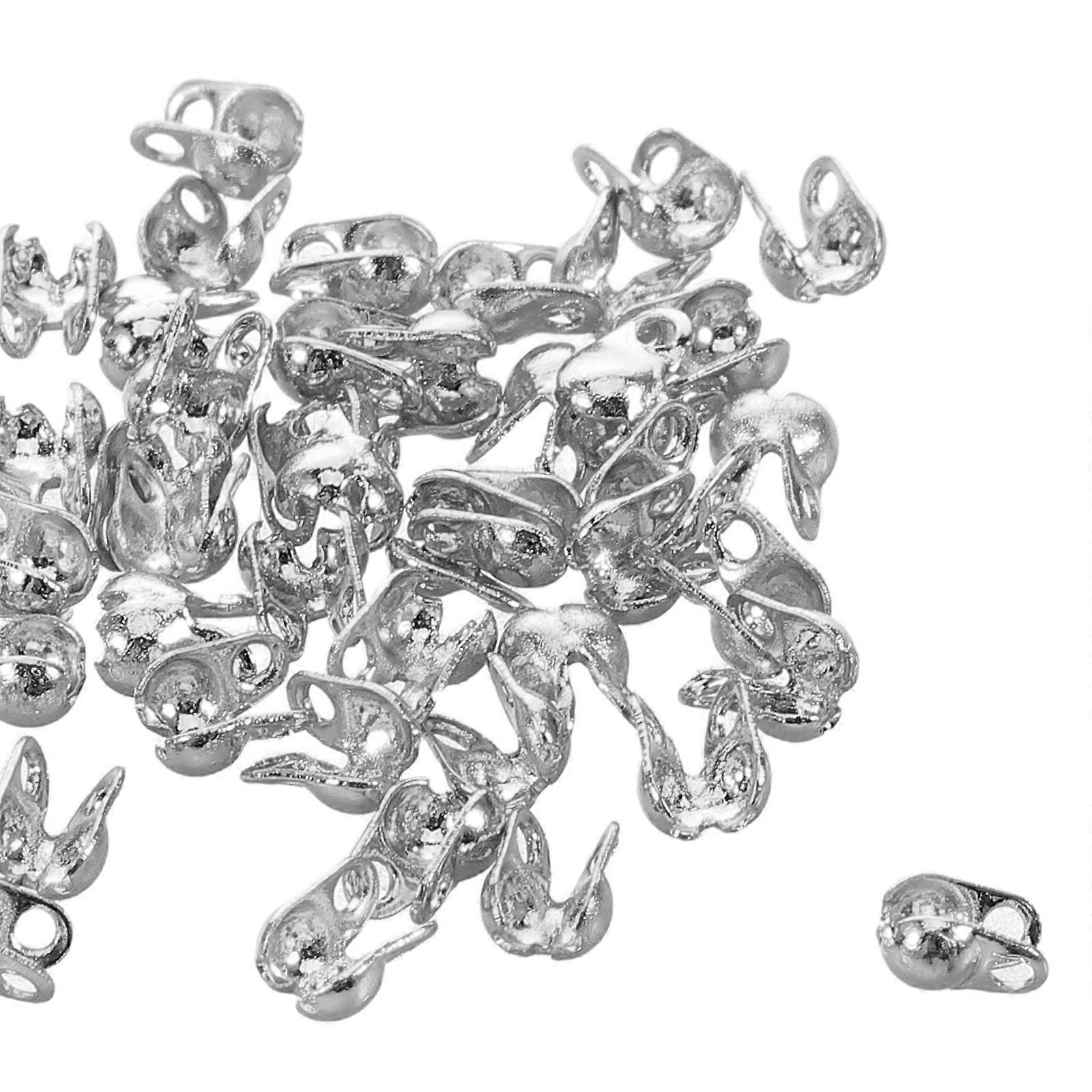 Silver String Bead Crimp Covers for DIY Jewelry Making 150Pcs Set ...