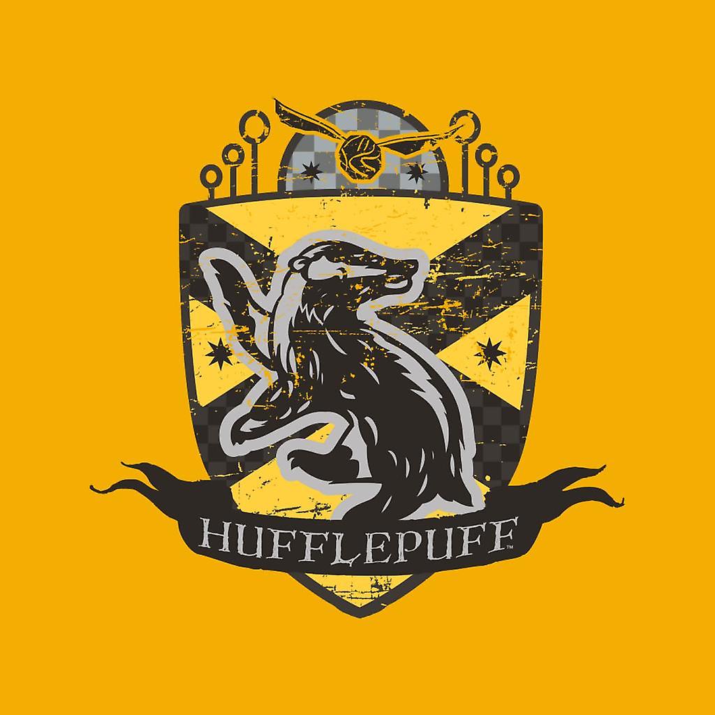 Harry Potter Hufflepuff Quidditch Distressed Shield Men's Hooded ...