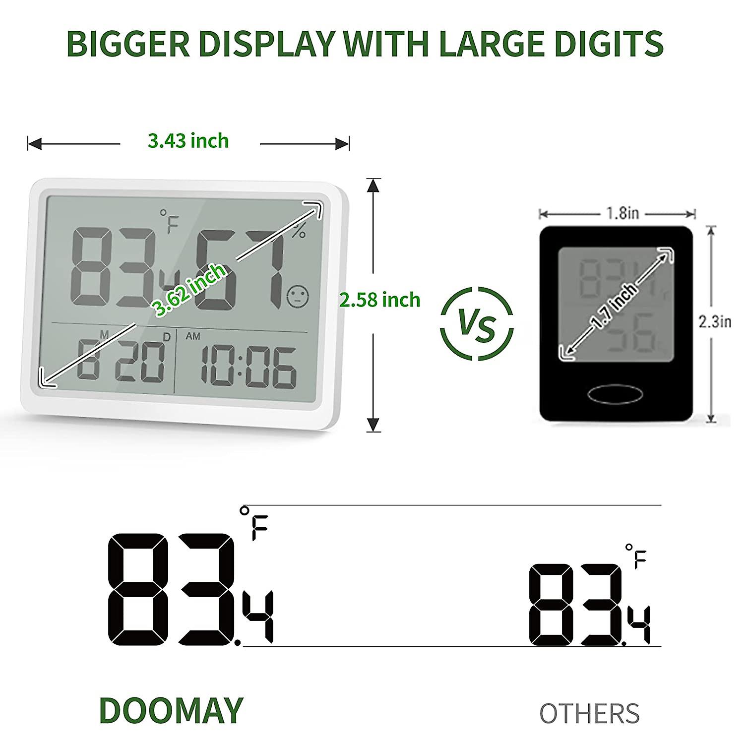 Digital Thermometer Hygrometer,room Calibrated Humidity Meter ...